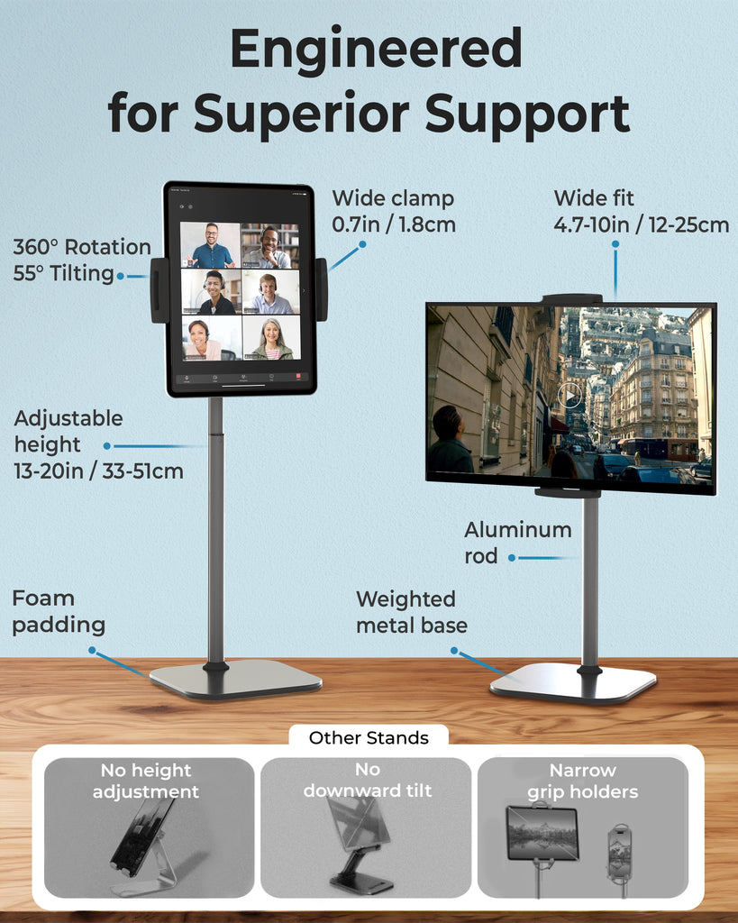 Cooper TabStand Height Adjustable Tablet & Portable Monitor Stand for ...