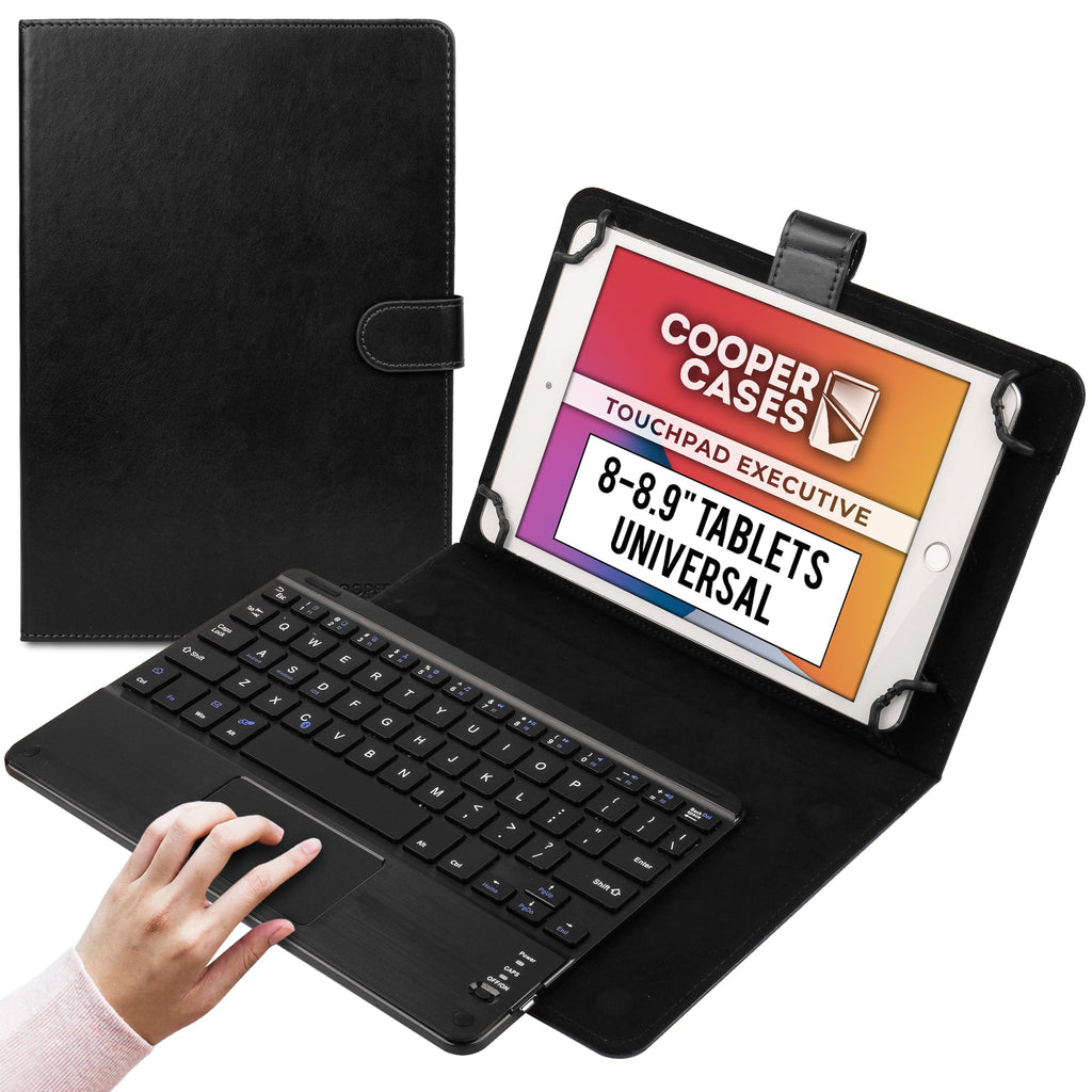 Cooper Touchpad Executive Bluetooth Keyboard Folio for 8-8.9'' Tablets ...