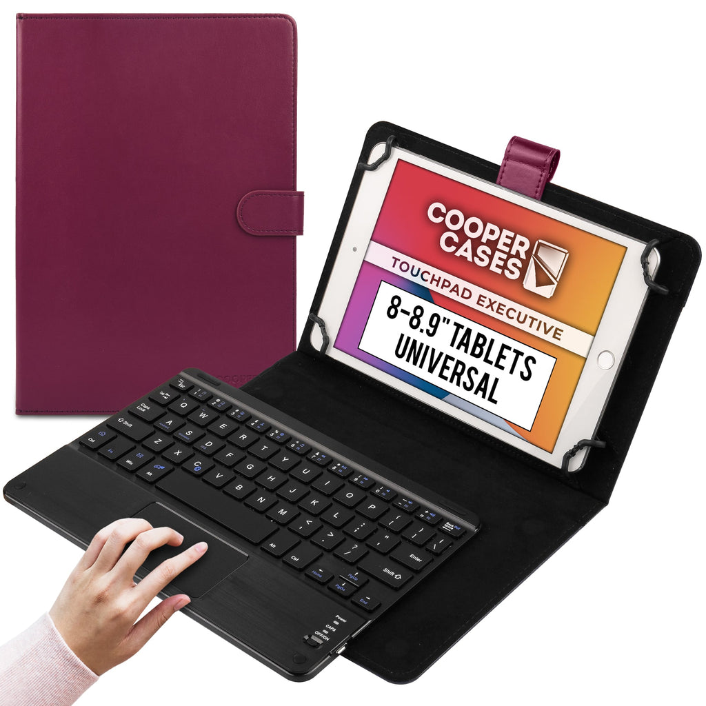Cooper Touchpad Executive Bluetooth Keyboard Folio for 8-8.9'' Tablets – Tablet2Cases