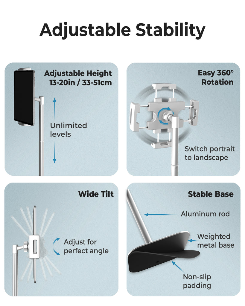 Cooper TabStand Height Adjustable Tablet & Portable Monitor Stand for ...