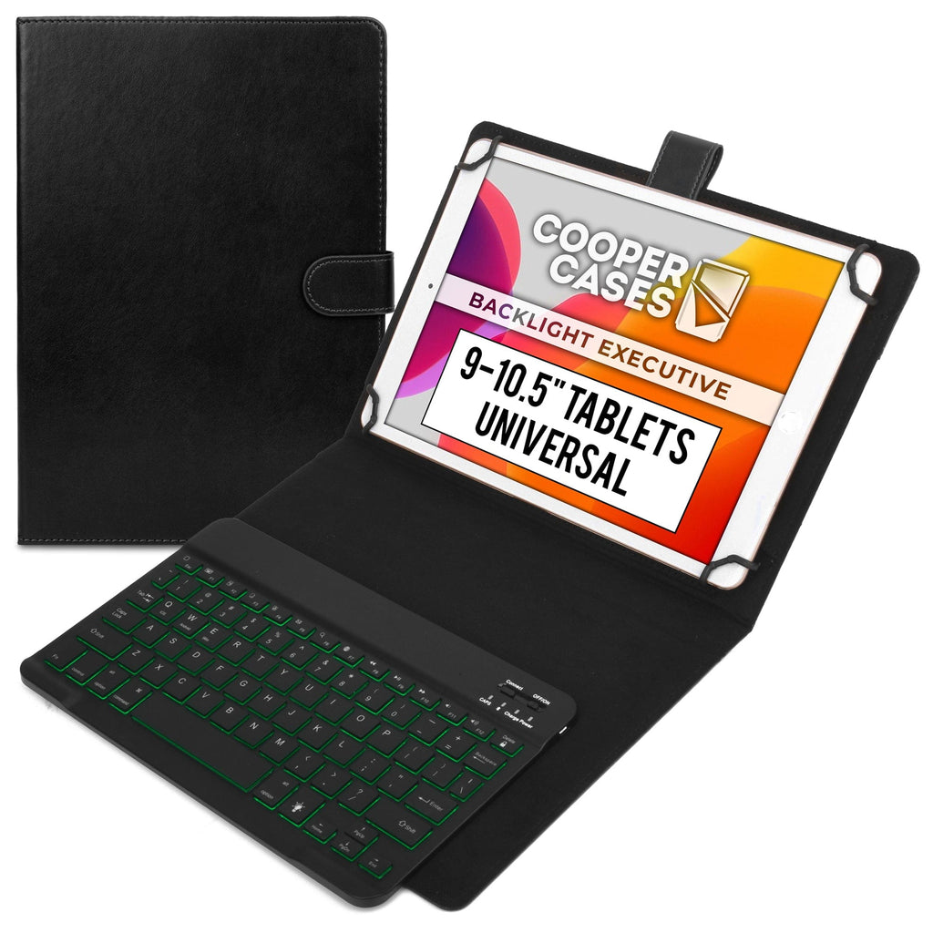 Cooper Backlight Executive Bluetooth Keyboard Folio for 9-10.5" Tablets ...