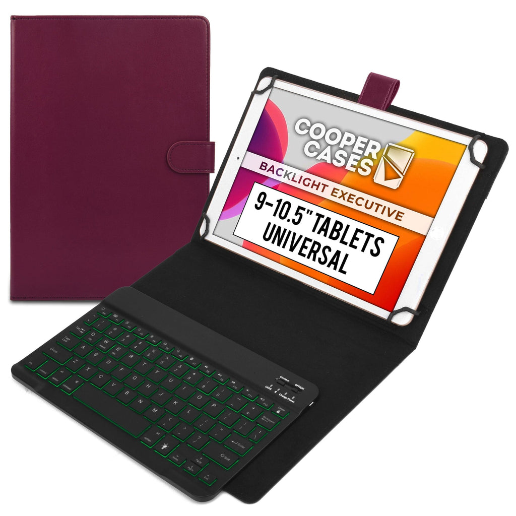 Cooper Backlight Executive Bluetooth Keyboard Folio for 9-10.5" Tablets ...